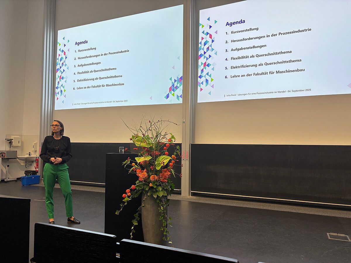 Prof. Julia Riese hielt Anstrittsvorlesung zum Thema: "Lösungen für eine Prozessindustrie im ...